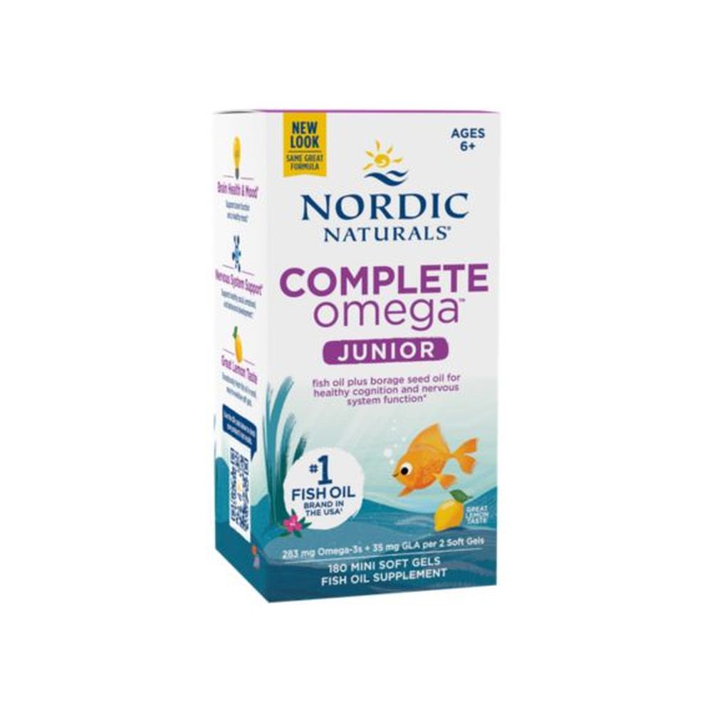 Complete Omega Junior - 283 MG Omega-3s + 35 MG GLA - Lemon (180 Mini ...